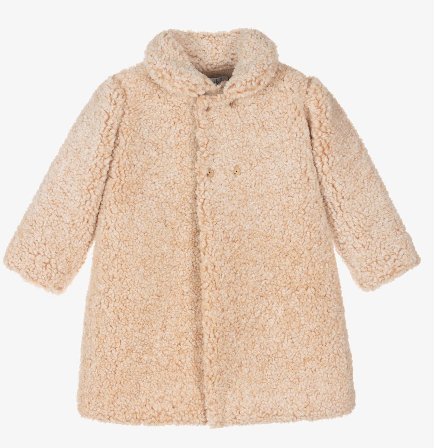 Light Beige Teddy Fleece Girl's Coat – MINI ME AND MAMA